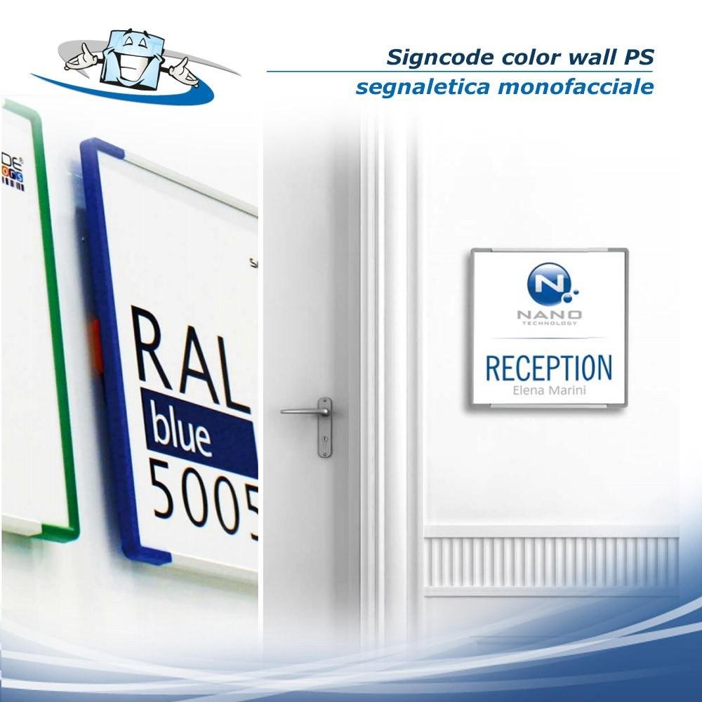 Signcode Color Wall - Sistema di segnaletica intercambiabile a parete