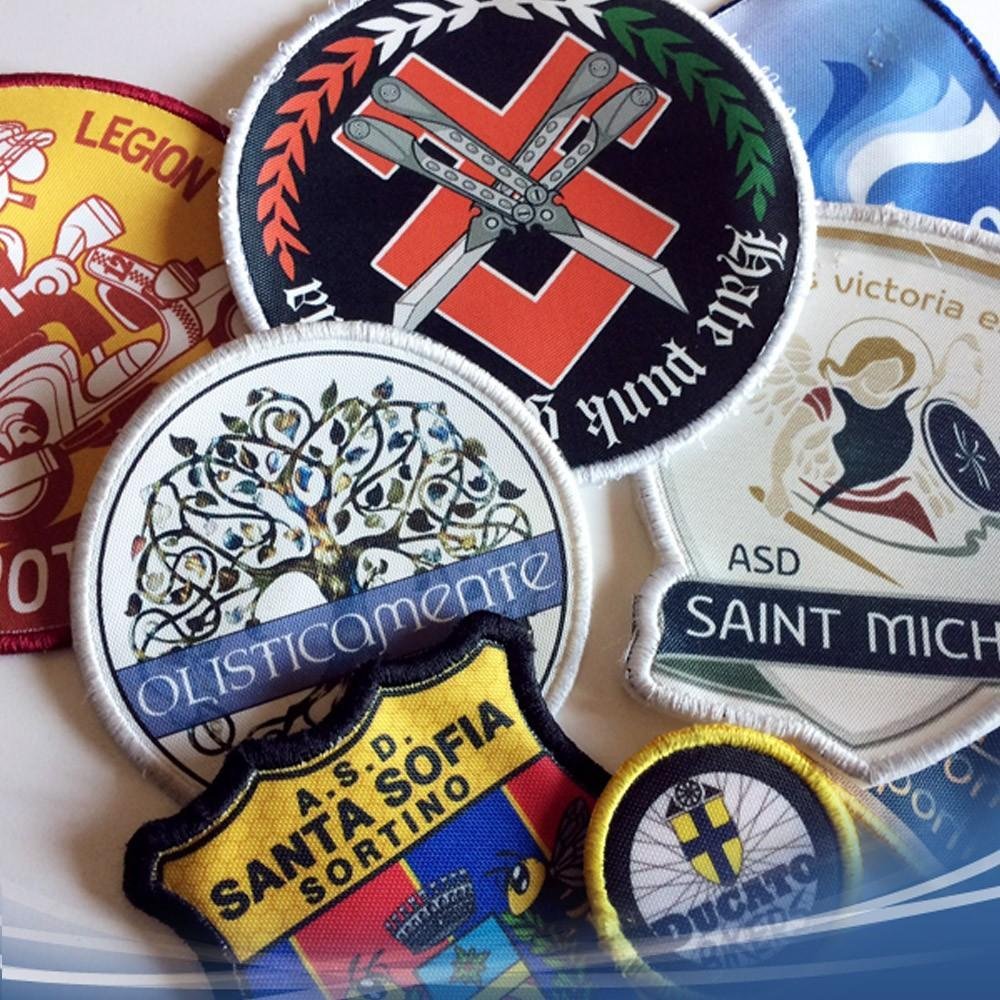 Patch e Toppe STAMPATE a sublimazione su tessuto con termoadesivo o ...